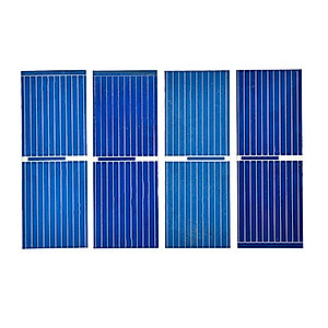 AOSHIKE 100pcs 0.5V 400mA Micro Mini Solar Cell for Solar Panels 52mmx 19mm/2‘’x0.75” Polycrystalline Silicon Photovoltaic Solar Cells Sun Power for DIY Cell Phone Charger