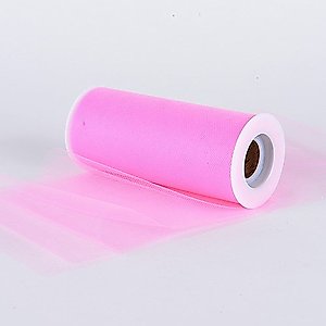 BBCrafts Premium Tulle Fabric (18 inch | 25 Yards) (Paris Pink)