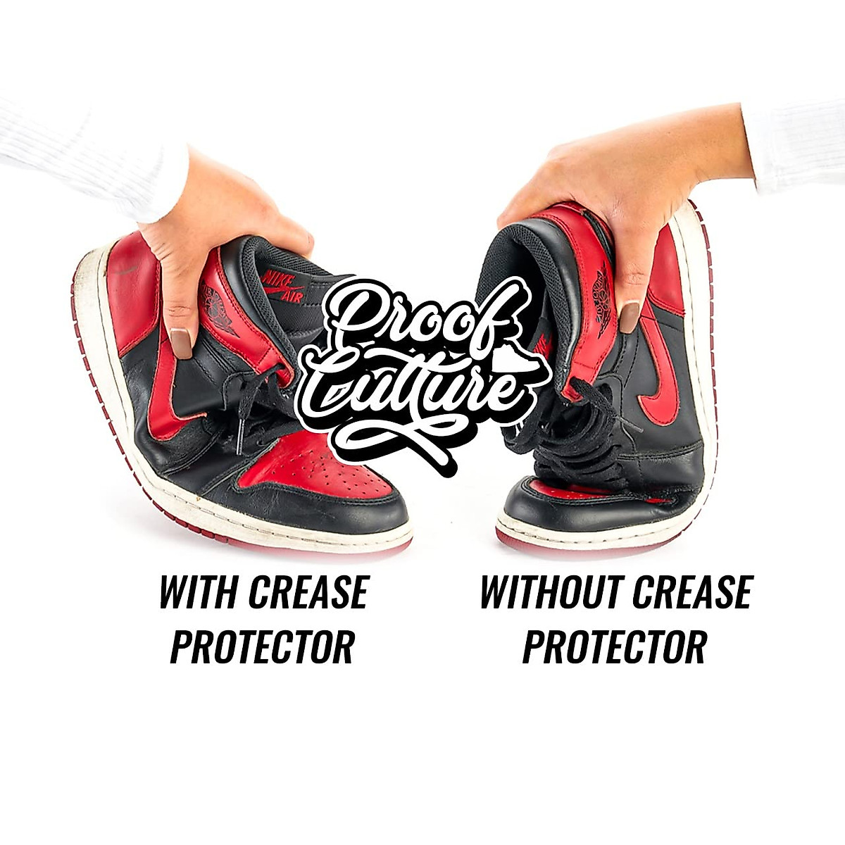 Crease Protectors for Sneakers - Anti-Wrinkle Crease Guards, Shoe Protectors for Nike, Air Jordan, Dunks, AF1 and More - Comfortable, Soft & Breathable Shoe Crease Preventer, Toe Protector