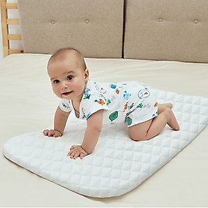 AMKE Bassinet Fitted Waterproof Sheet - 100% Cotton Nursery Bedding, Rectangle and Oval Baby Bassinet Fitted Waterproof Sheets - Fits AMKE Sleeper Crib Mattress