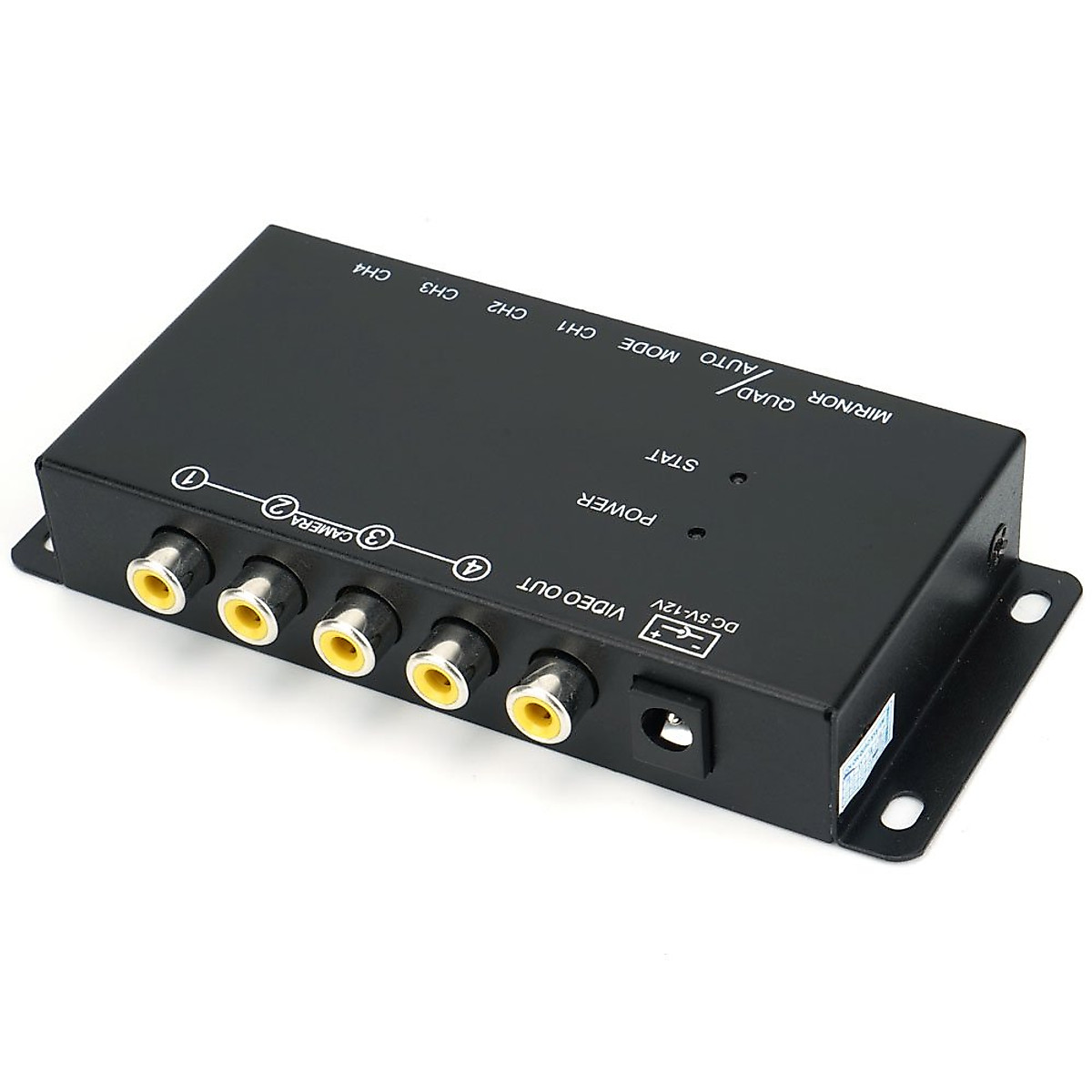 Toughsty™ 4Ch Mini Color Video Quad Splitter Multiplexer Processor Switcher for CCTV Security Camera