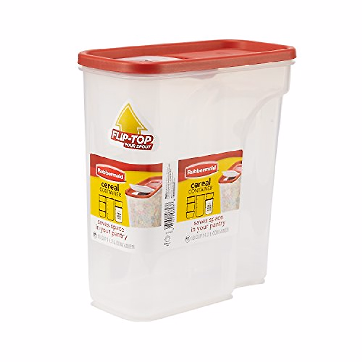 Rubbermaid Modular Food Lids, Space Saving Plastic Storage Containers, 18- Cup, Clear