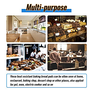 Patelai 2 Pieces Silicone Baking Mat for Dutch Oven Bread Non-stick Mat with Long Handle 8.3 Inch Reusable Silicone Baking Sheets Heat Resistant Bread Pad for Dough Pastry(Blue)