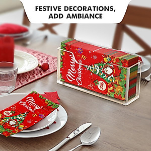 Kordory Acrylic Guest Towel Holder for Bathroom, Clear Waterproof Splashing Vertical Napkin Holder for Kitchen, Disposable Hand Towel Holder, Modern Dining Table Napkin Tray for Home, Hotel, Office