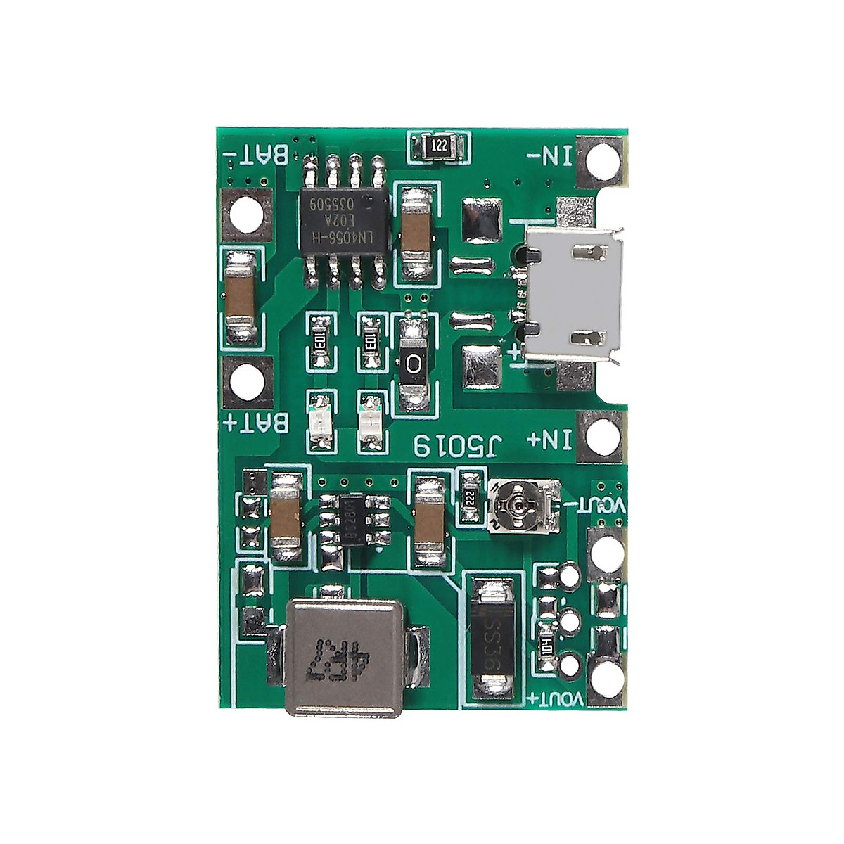 5PCS 3.7V 4.2V Lithium Liion Battery Charger Board Adjustable DC-DC Step Up Module Boost Charge Discharge Integrated Module TP4056 DIY Kit Parts