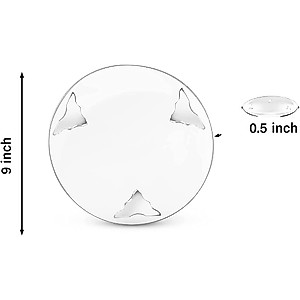 Golden Drops Chapati Rolling Board & Belan for Kitchen Acrylic Transparent Chakla Belan Set Crystal Clear