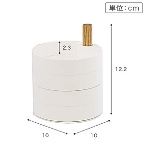 Yamazaki Home Stacked Jewelry Box Plastic + WoodSmallWhite
