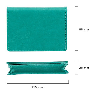Small Credit Card Holder Large Capacity Bifold Card Wallet Organizer with ID Window for Men & Women (Aqua blue)