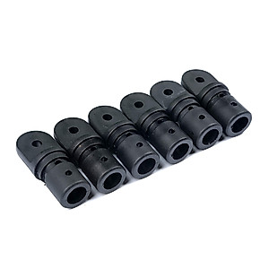 Thorn Boat Bimini Fittings Top Cover Cap Eye End Nylon Black Pack of 6 Black, 3/4 Inch (Internal Version for 1" Tube)
