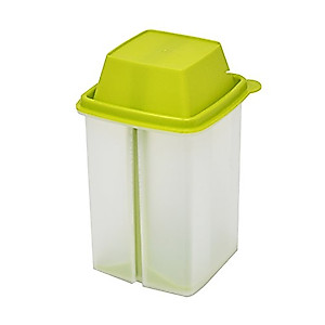 Pickle Storage Container with Strainer Insert, Food Saver (Green Lid) - by Home-X