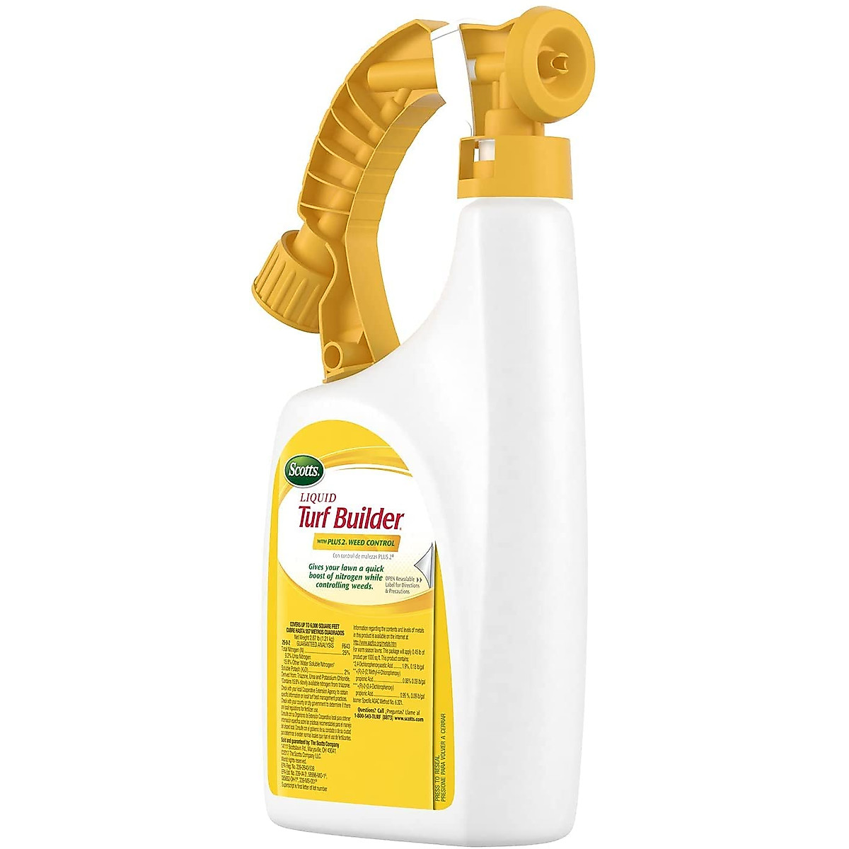 Scotts Turf Builder Weed Control 25-0-2 5000 Sq. Ft. Liquid, Spray Phos Free 32 Oz