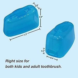 V-TOP 20 Pack Travel Toothbrush Head Covers, Portable Toothbrush Pod Caps Case Protector for Home and Outdoor