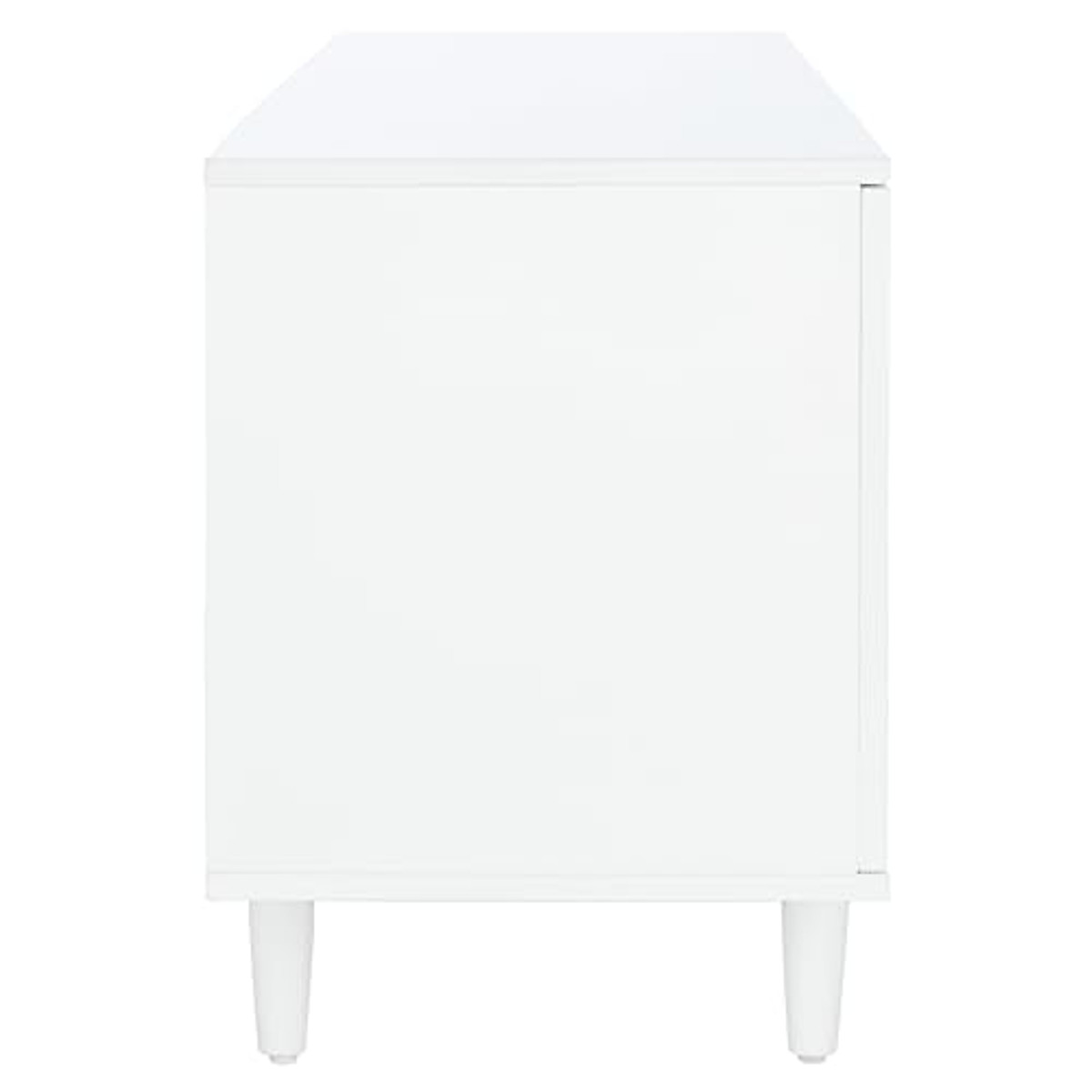 SAFAVIEH Home Collection Faye White Washed 3-Shelf Patterned Entertainment Media Stand up to 60" Flatscreen TV