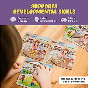 Sequence Cards for Storytelling, Speech Therapy Game, Special Education Materials, Sentence Building, Problem Solving, Improve Language Skills Sequence Cards, Autism Game, Picture Cards, SEL
