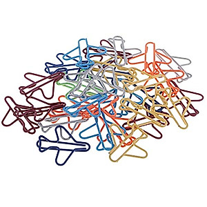 50pcs Metal Airplane Shape Paper Clips Novelty Funny Bookmark Paper Clips Memo Office School Stationery Gift