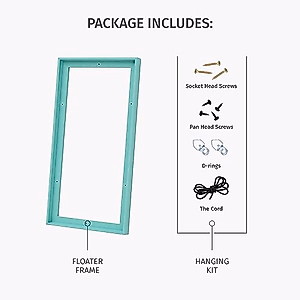 PIXY CANVAS Floater Frame 8x8 for 3/4 (0.75) inch Deep Canvas Paintings/Canvas Prints/Wood Canvas Panels/Wall Art/Wall Decor/Home Decor/Artwork (White, 8 x 8 inch, Square)