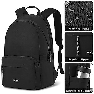 YAMTION Backpack for Men and Women,15.6 inch School College Backpack for Teens,Laptop Backpack Laptop Bookbag with USB Charging port for Business College Travel High School