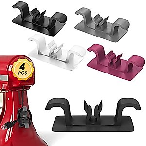 Cord Organizer for Appliances, Cord Winder Cord Wrappers Cord Keeper Cord Holder for Kitchen Appliances Stick On Air Fryer, Mixer, Coffee Maker, Blender, Pressure Cooker (4Pack)