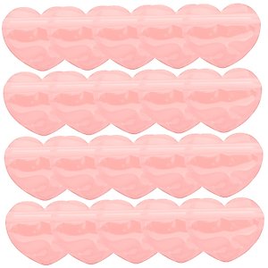 50 Pcs Heart Shaped Heart Shaped Bags Valentine Bag Heart Food Self Sealing Bags Heart Self Sealing Bags for Trinket Small Heart Shape Self Sealing Bags