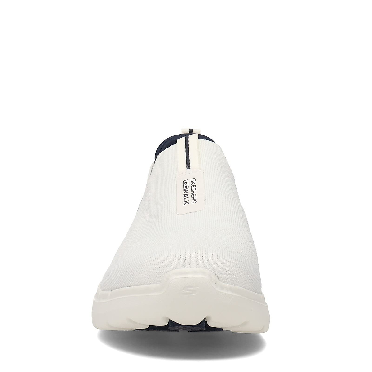 Skechers mens Gowalk 6 - Stretch Fit Slip-on Athletic Performance Walking Shoe, White/Navy, 9.5 US