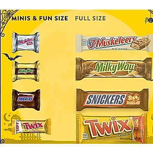 Maryseplace MARS Bulk Chocolate Easter Candy Variety Mix, 5 Lbs Individually Wrapped Assorted Mini Fun Size Candy Bars M&M'S, SNICKERS, 3 MUSKETEERS & MILKY WAY for Pinata Filler and Kids Party