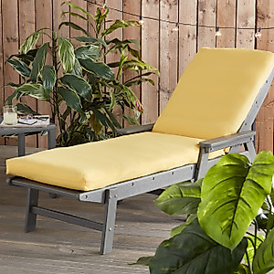 Greendale Home Fashions Outdoor Reversible Chaise Lounge Chair Cushion, Sunburst