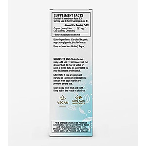 HERBAMAMA Lemon Balm Tincture - Organic Lemon Balm Herb Drops - Melissa Officinalis Liquid Extract - Vegan, Alcohol-Free - 2 fl oz