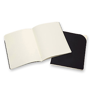 Moleskine Paper Tablet Cahier Soft Cover Smart Notebook, Plain/Blank, XL (7.5" x 9.5") Black, Compatible w/ Moleskine Pen+ Ellipse (Sold Separately) & App & Organize Notes, 88 Pages