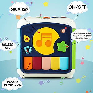 Tikooere Activity Cube Toys for 1 Year Old Gift,Toddler Toy for 12-18 Mouths with Music,Educational Learning Toys Christmas Birthday Gifts for Boys Girls Toddlers 1 2 3 Years Old(Green)