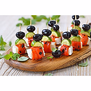 DecorRack 400 Toothpicks 100% Natural Bamboo picks with 2 Reusable Toothpick Holders, BBQ, Holding Small Appetizers, Cocktails, and Crafts, Teeth Cleaning