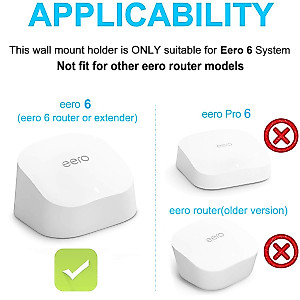 Outlet Wall Mount Only for eero 6 & eero 6+ mesh Wi-Fi System, No Messy Wires & Space Saving Outlet Mount Holder for eero 6 Extender (1 Pack)