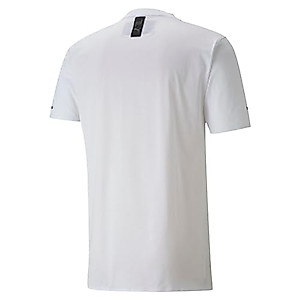 PUMA Mens Porsche Design Graphic Crew Neck Athletic Tops Casual Comfort Technology - White - Size S
