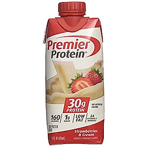 Premier Protein High Protein Shake, Strawberry Cream (11 Fl. Oz., 12 Pack), 132 Oz