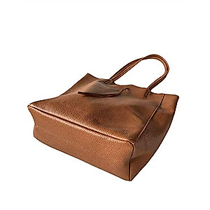 Taylor Tote Shoulder Bag Soft Italian Leather (Brown)