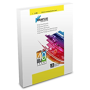 USI WrapSure Thermal (Hot) Laminating Pouches/Sheets, Legal Size, 5 Mil Thick, 9 x 14.5 Inches, Clear Gloss, 100-Pack