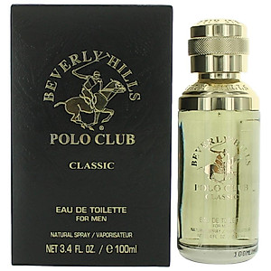 Beverly Hills Polo Club CLASSIC - Cologne for Men with Notes of Patchouli, Cedar, Vetiver, Ambergris And Musk - Sporty & Masculine Fragrance Scent - Eau De Toilette Spray 3.40fl.oz / 100ml