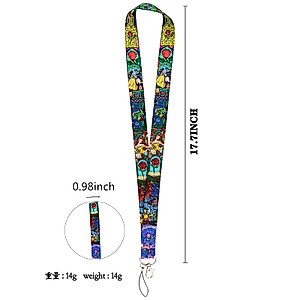 RHXWFDG Cartoon Cute Anime Lanyard Keychain, ID Badges Lanyard, Key Lanyard for ID Card Holder, Cell Phone Case (1)