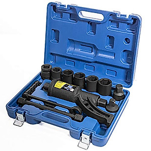 XtremepowerUS Torque Wrench Labor Saving Lug Nut Wrench/Multiplier w/Cr-v Socket (Torque Wrench W/ 8pc Socket Set)