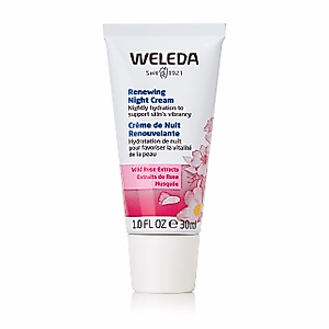 Weleda Renewing Night Face Cream, 1 Fluid Ounce, Plant Rich Moisturizer with Wild Rose, Peach Kernel and Sweet Almond Oils
