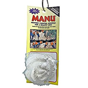 Manu 3244 Small Rose White Natural Mineral Clay Block for Birds