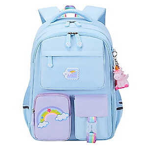 Travel Laptop Backpack Unicorn Waterproof Backpack School Laptop Bag Blue Medium
