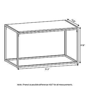 FURINNO Camnus Modern Living Coffee Table, Americano, 15.74 in x 30 in x 17.51 in