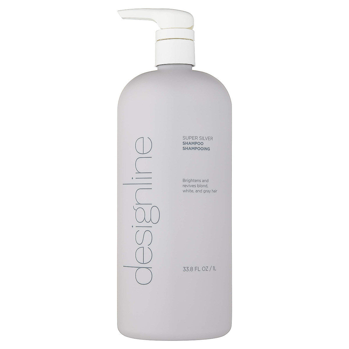 DESIGNLINE Super Silver Shampoo - Regis Restores Moisture, Boost Color for Blonde, Grey, White Hair, Strengthens and Improves Elasticity to Prevent Color Fade (33.8 oz.)