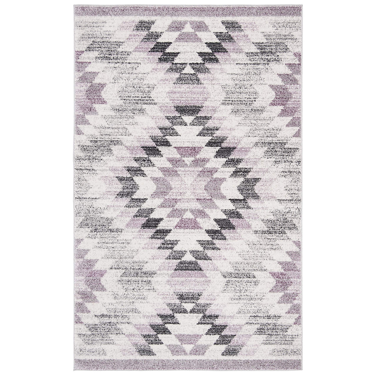 SAFAVIEH Adirondack Collection Area Rug - 6' x 9', Plum & Ivory, Rustic Boho Design, Non-Shedding & Easy Care, Ideal for High Traffic Areas in Living Room, Bedroom (ADR218U)