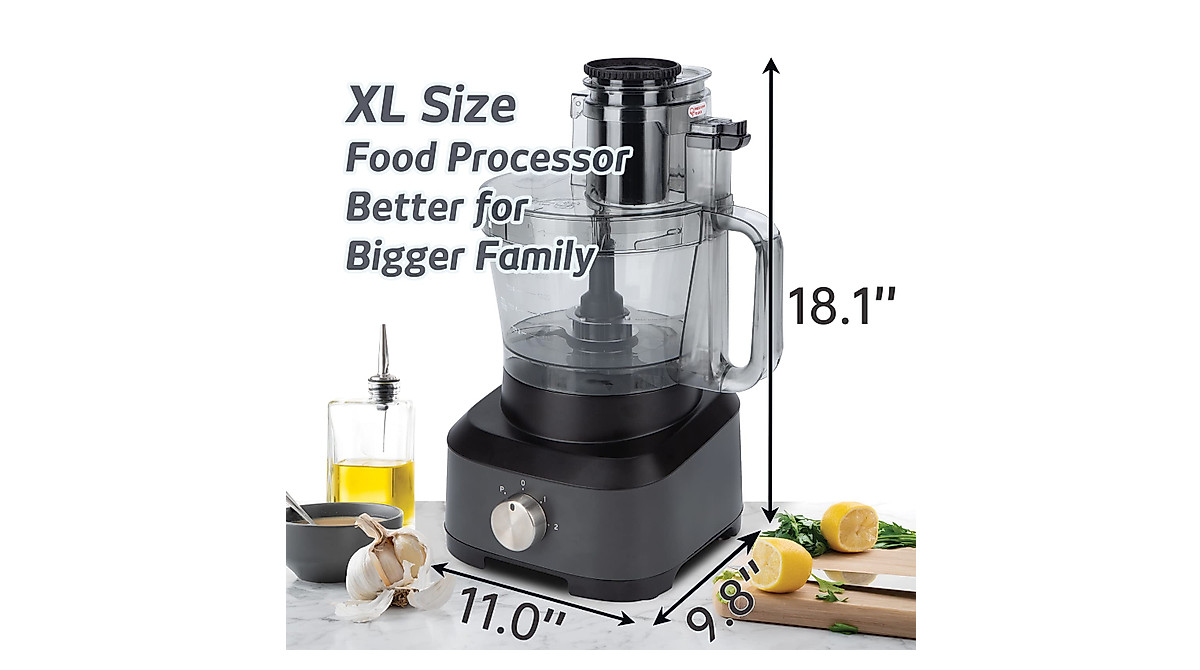 Magiccos 14-Cup Food Processor | Fry Cutter, Chop & Mix