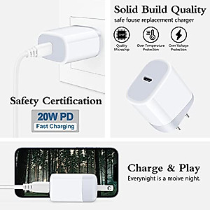 Pixel 7 Charger Fast Charging USB C Wall Charger for Google Pixel 7 Pro 6a 6 5 5a 5XL 4a,20W PD Type C Charging Block Box Brick Plug Cube for Samsung Galaxy S23 Ultra S22 S21 S20 S10 S9 Plus A54 A14