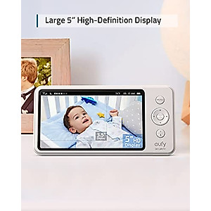 Eufy Baby SpaceView Add-On Video Baby Monitor, Night Vision, 5" Display