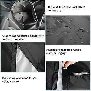 S-SNAIL-OO Large Air Conditioner Cover for Outside Unit, AC Cover for Outdoor Central Outdoor Vent Full Cover ，Water/Windproof Anti-Dust Heavy Duty Square (36x36x39 in)