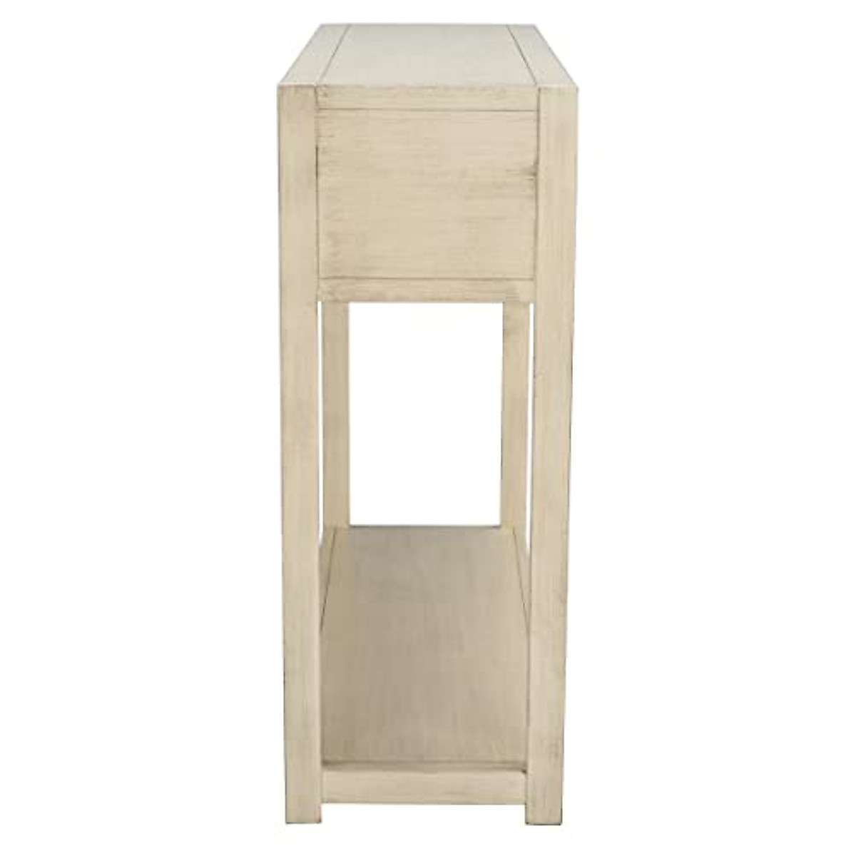 SAFAVIEH Home Collection Sadie Contemporary Antique White 2-Drawer Console Table (Fully Assembled)