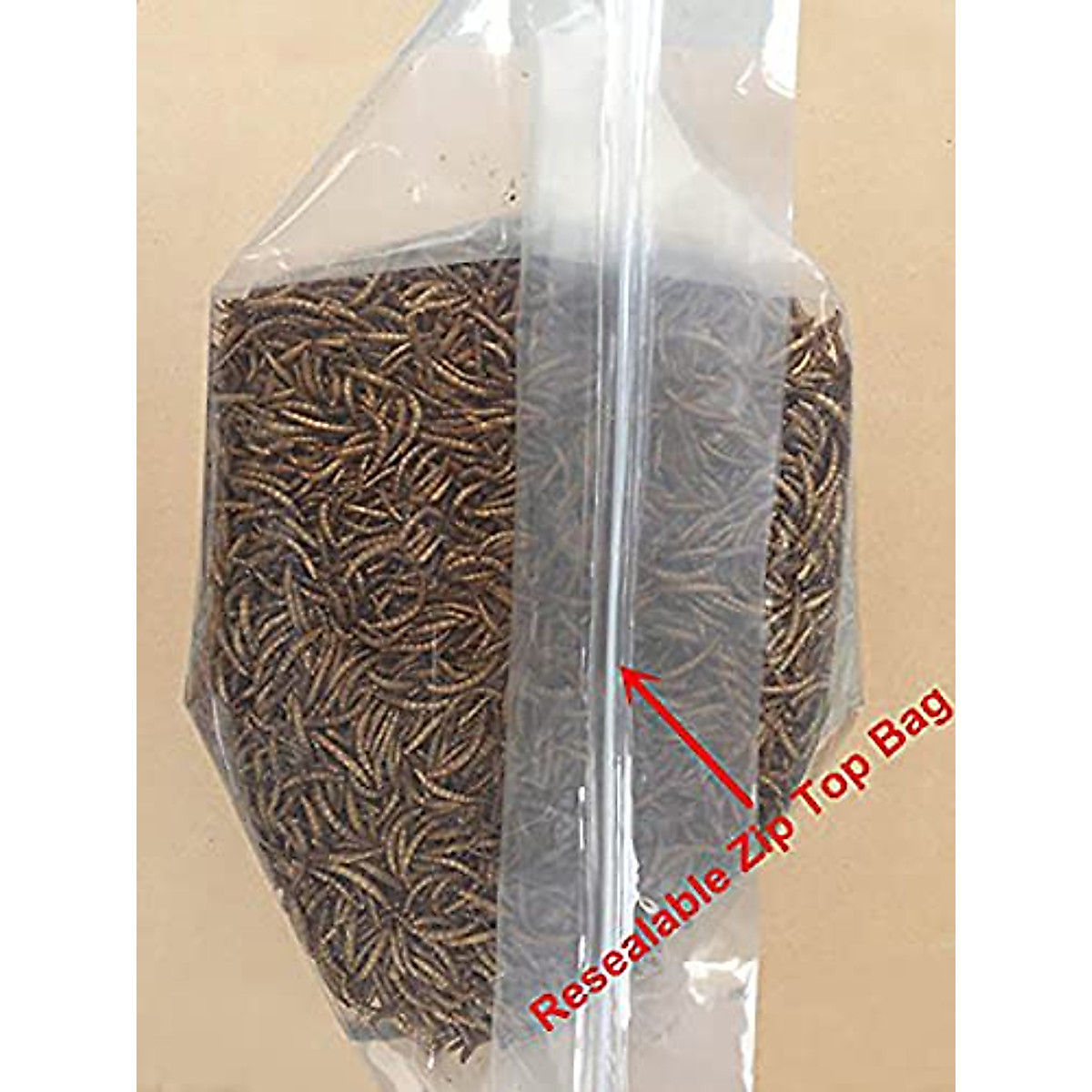 Hatortempt 10lbs Bulk Non-GMO Dried Mealworms for Reptile, Tortoise, Amphibian, Lizard, Wild Birds, Chickens, Duck, Poultry etc